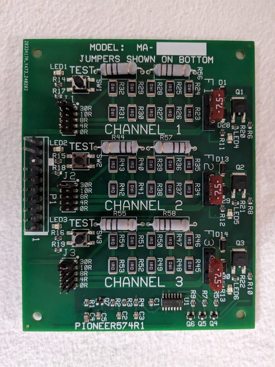 3 channel driver board replaces MA1011, 1012, 1013 and 9 other boards ...